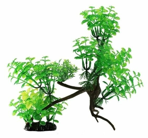 Fauna International Декорация для аквариума Растение на коряге №29, 30 см х 14 см х 25 см