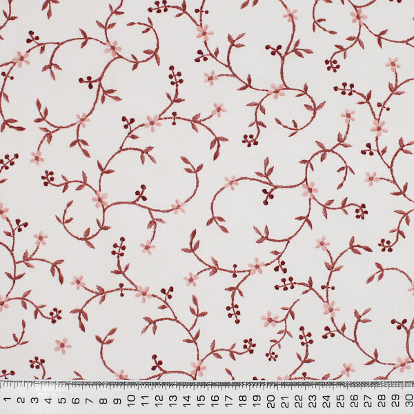 Мебельная ткань Ткани-100, велюр, 100x150см, белый, бордовый