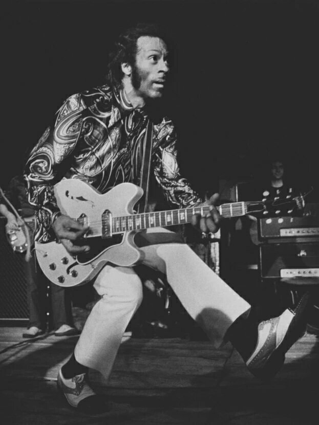 Плакат, постер Chuck Berry, Чак Берри на бумаге, размер 21х30см