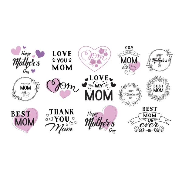 Наклейки стикеры Открытки маме