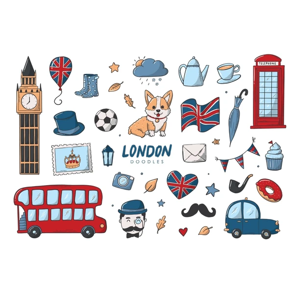 Наклейки стикеры Лондон