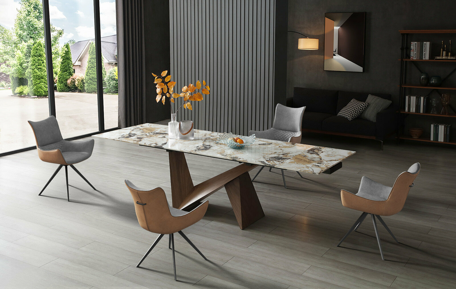 Стол Portofino + 4 кресла Jess