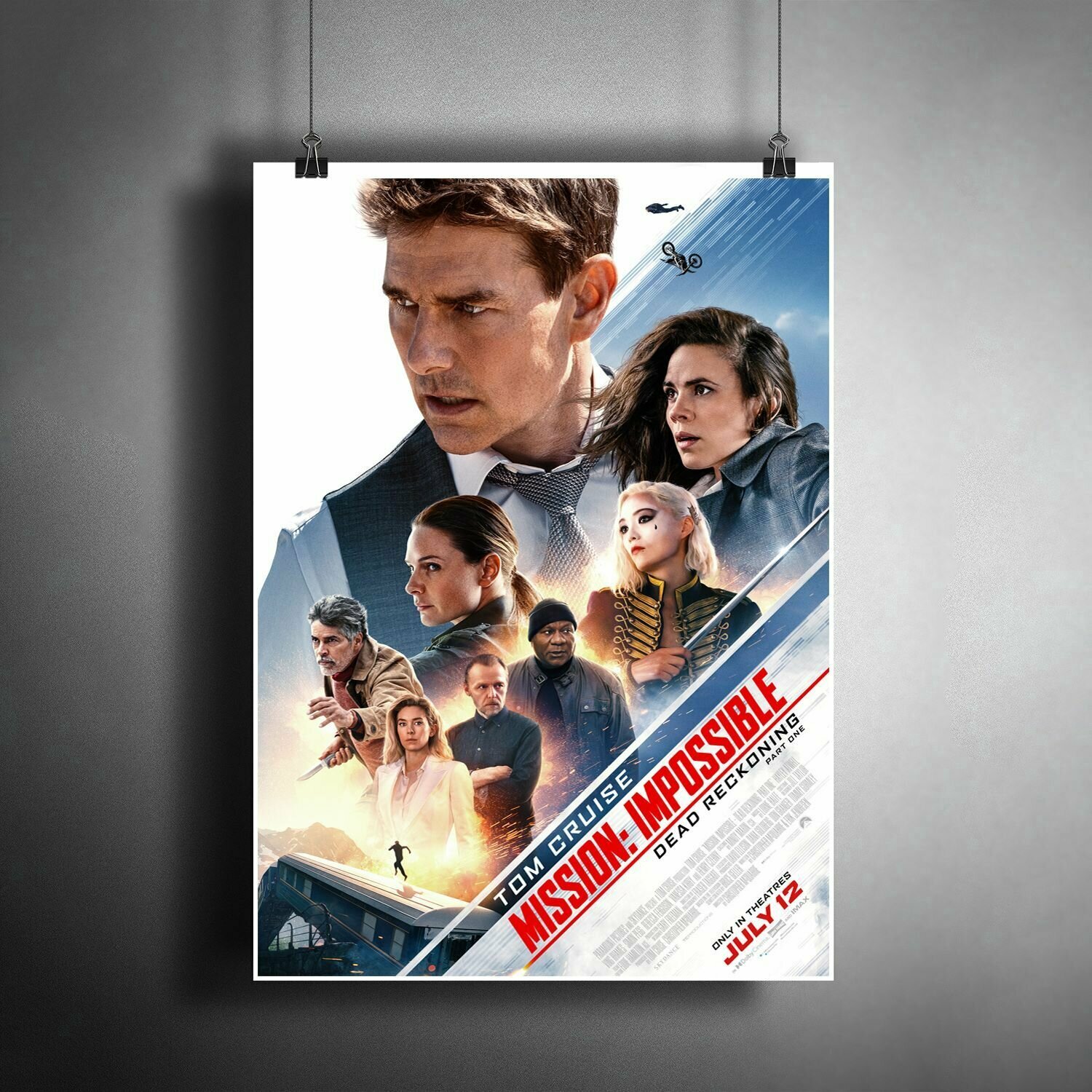 Постер плакат для интерьера "Фильм: Миссия: невыполнима. Смертельная расплата, часть 1. Актёр Том Круз" / A3 (297 x 420 мм)