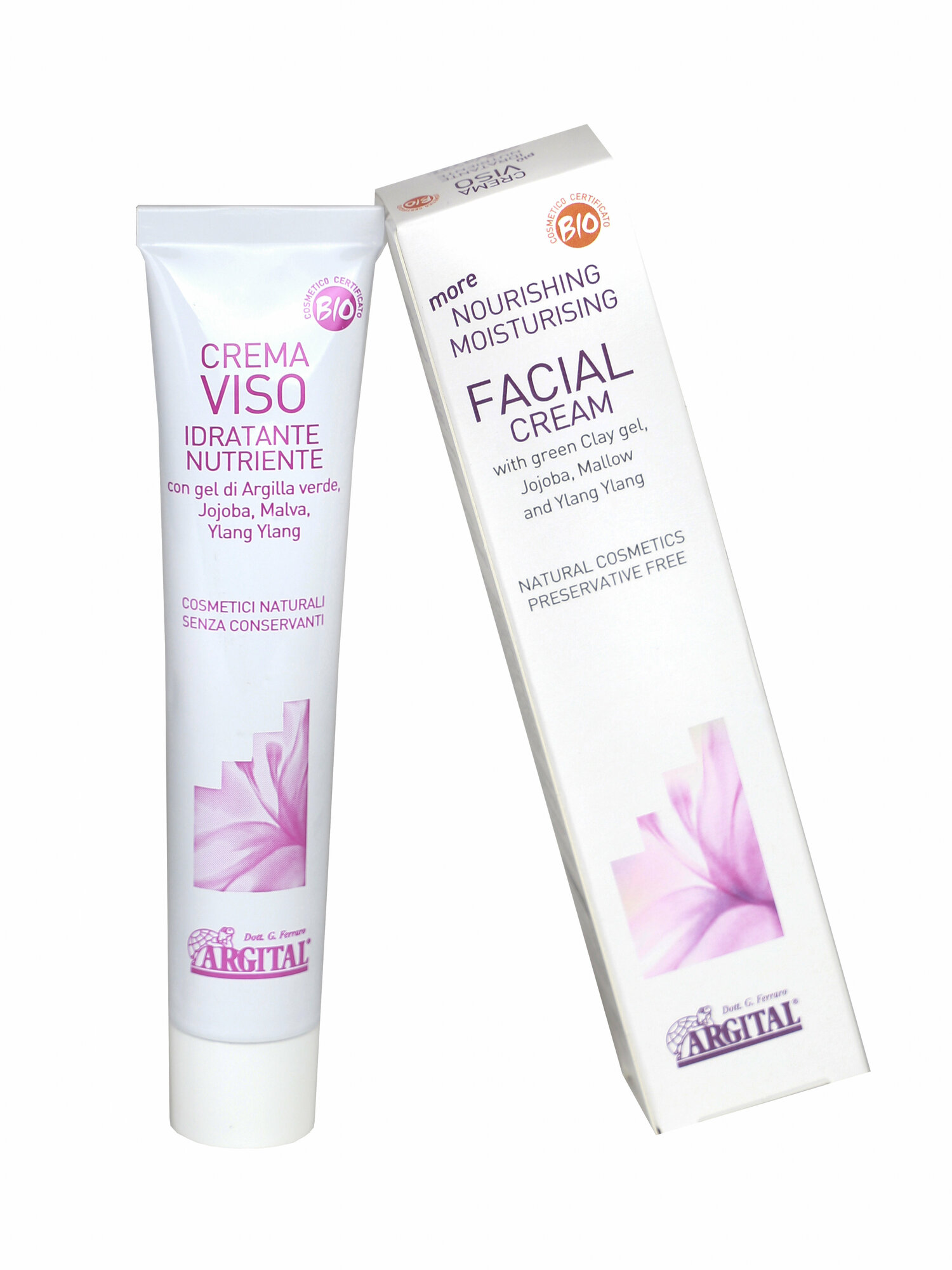 Питательный крем для лица, Crema viso idratante nutriente, 50 ml, Argital, Италия.