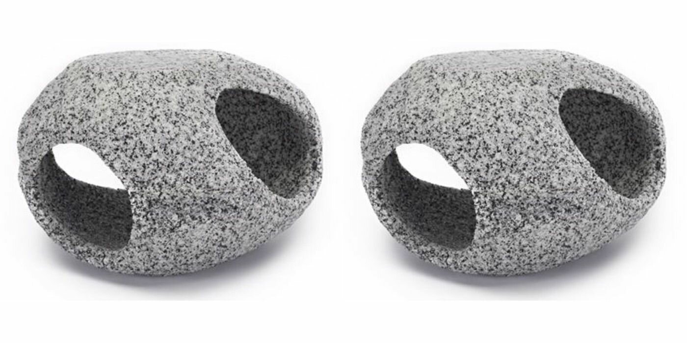 Penn-Plax Декорация для аквариума Гранитная галька, 5 см, пластик, 2 шт