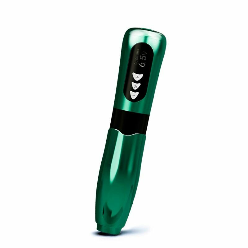 Беспроводная машинка ручка для тату и татуажа Bronc Seraphic Wireless Pen For PMU & Tattoo Green