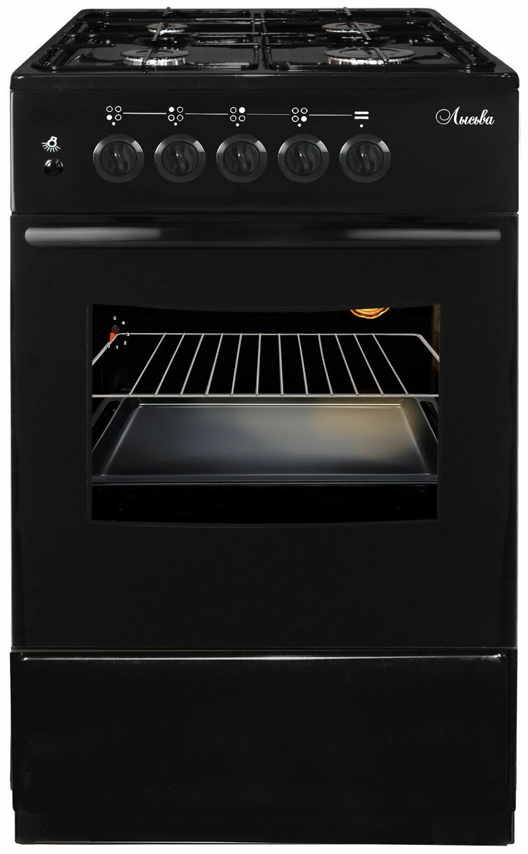 Газовая плита Лысьва ГП 4к20 МС-2у 50 см, 57 л, 4 конфорки, черный