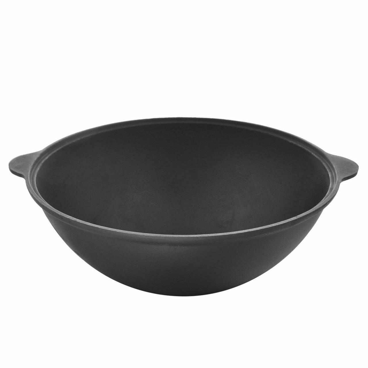 Казан "Везувий", чугунный, жаропрочный, черный, 12 л, для индукции (без крышки)