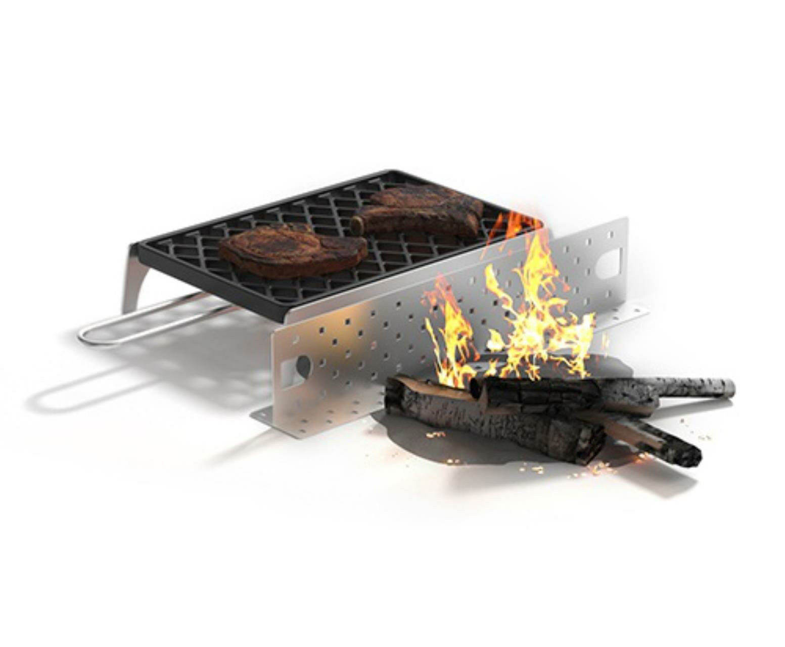 Разделитель угля ВЕЗУВИЙ GARDEN, для дровяного гриля, металлический, серебристый, 50х8х10 см