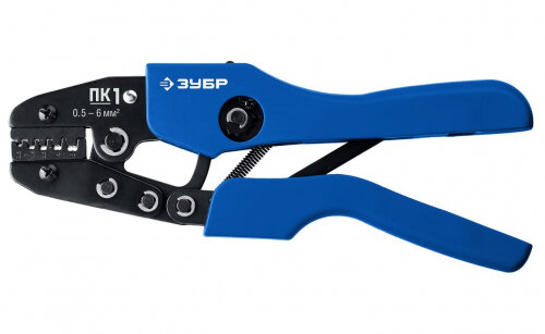 Пресс-клещи Зубр ПК-1 для втулочных наконечников 0.5 - 6 мм. кв, Профессионал, 45456-1