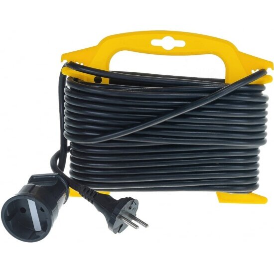 Удлинитель силовой на рамке Stayer "MF 207", 15 м, 2200 Вт, 1 гнездо, ПВС 2х0,75 мм2, 55014-15_z01