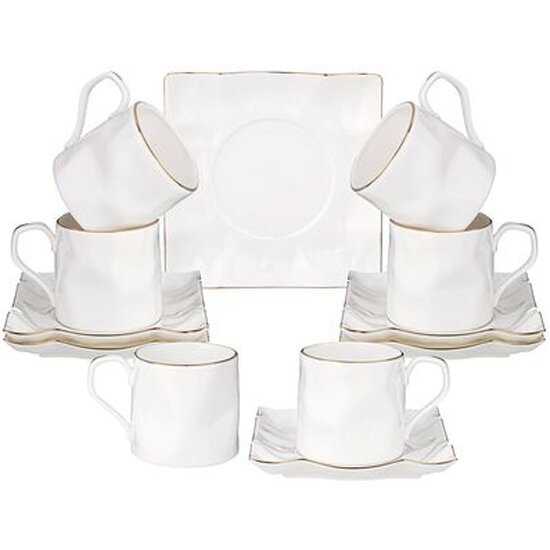 Чайный набор Lefard "раффл голд" на 6 пер. 12 пр, 220 мл