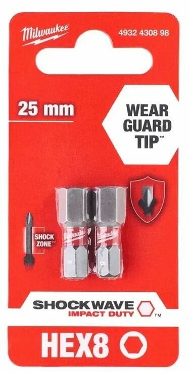 Бита Milwaukee ShockWave HEX 25 мм