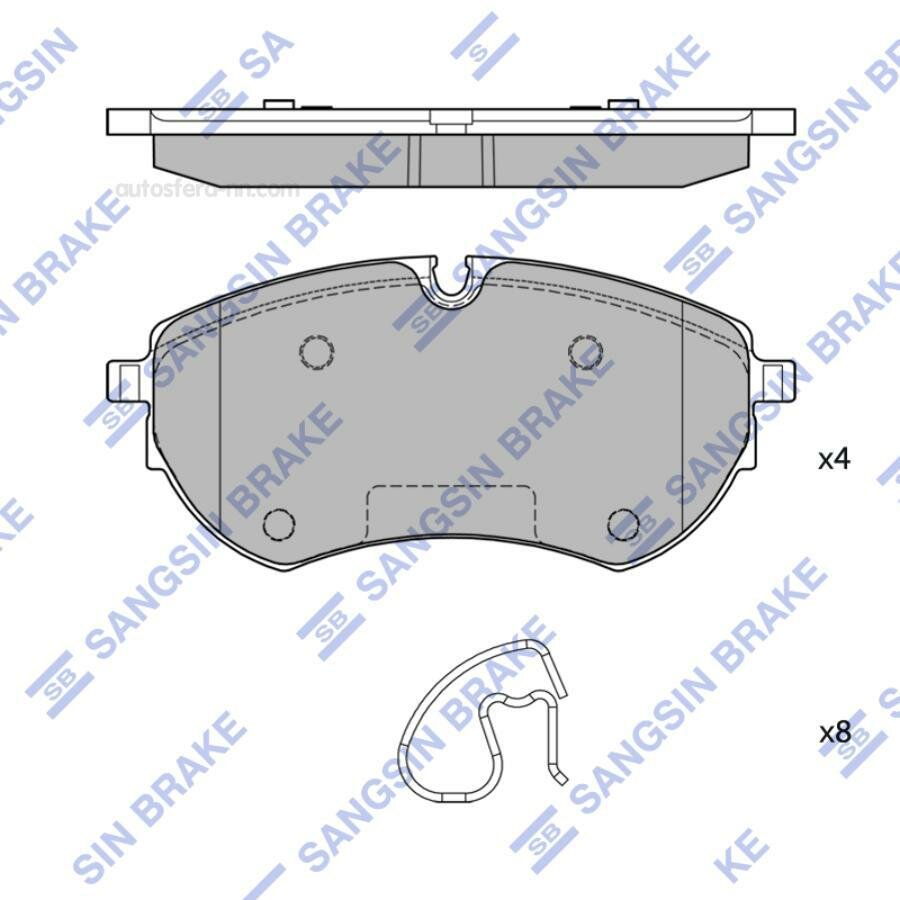 SANGSIN BRAKE SP4401 SP4401 колодки дисковые передние!\ VW Amarok 3.0TDI 16>