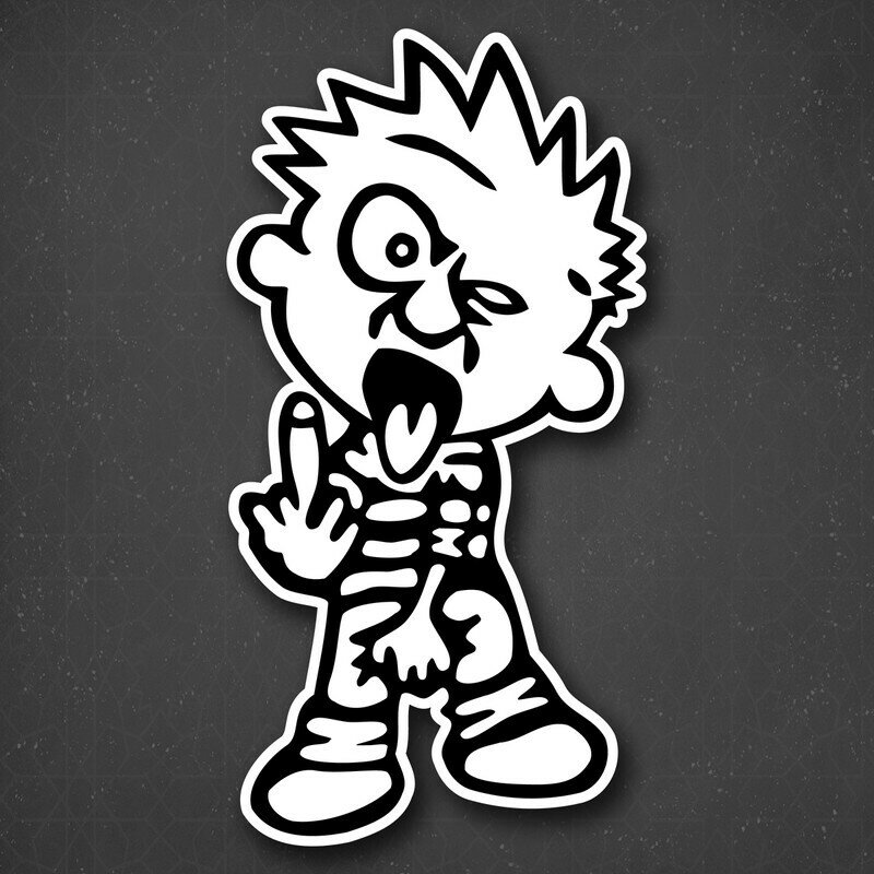 Наклейка на авто "Bad boy Плохой парень" 12x24 см