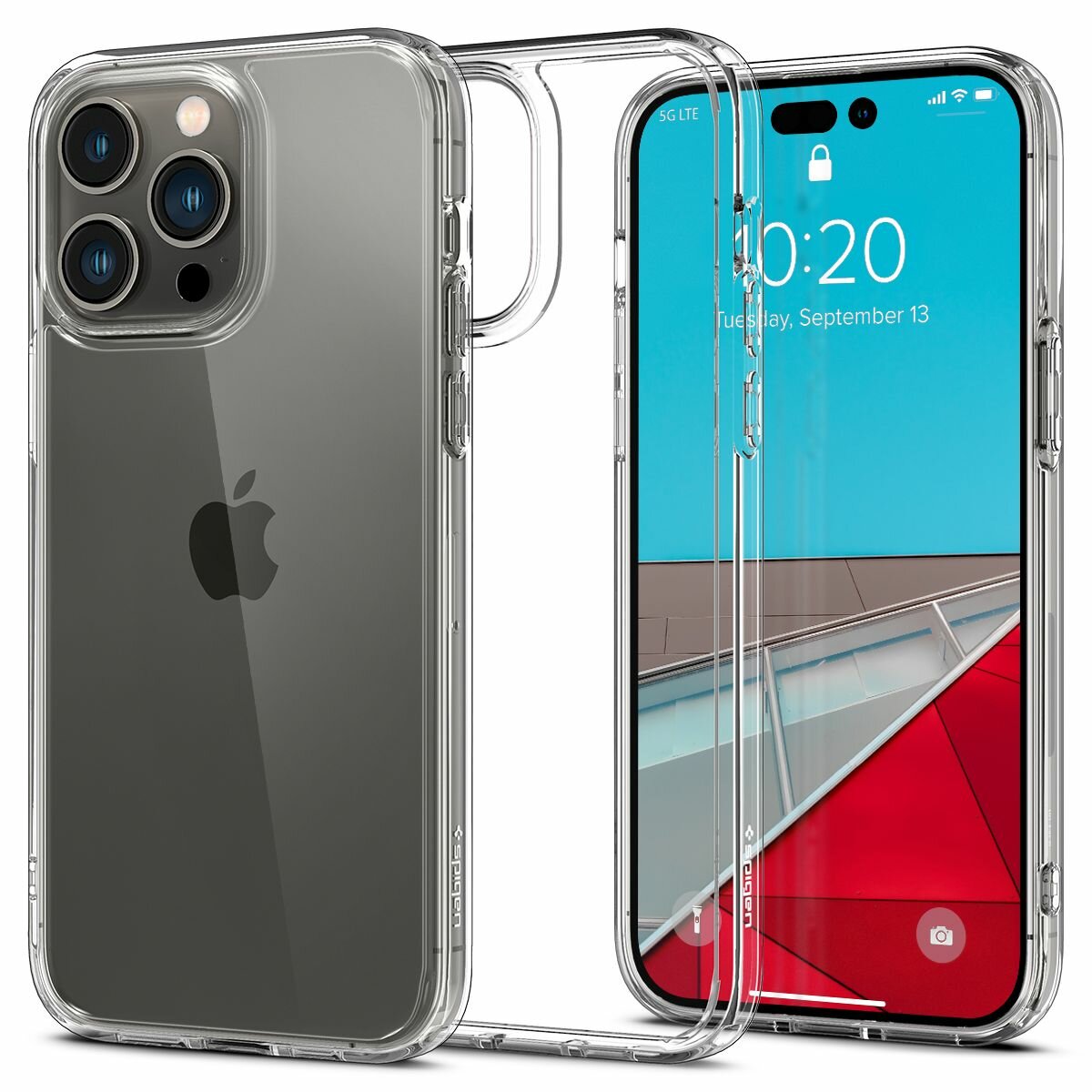 Чехол Spigen на Apple iPhone 14 Pro (ACS04666) Crystal Hybrid / Спиген чехол для Айфон 14 Про накладка, противоударный, с защитой камеры, прозрачный