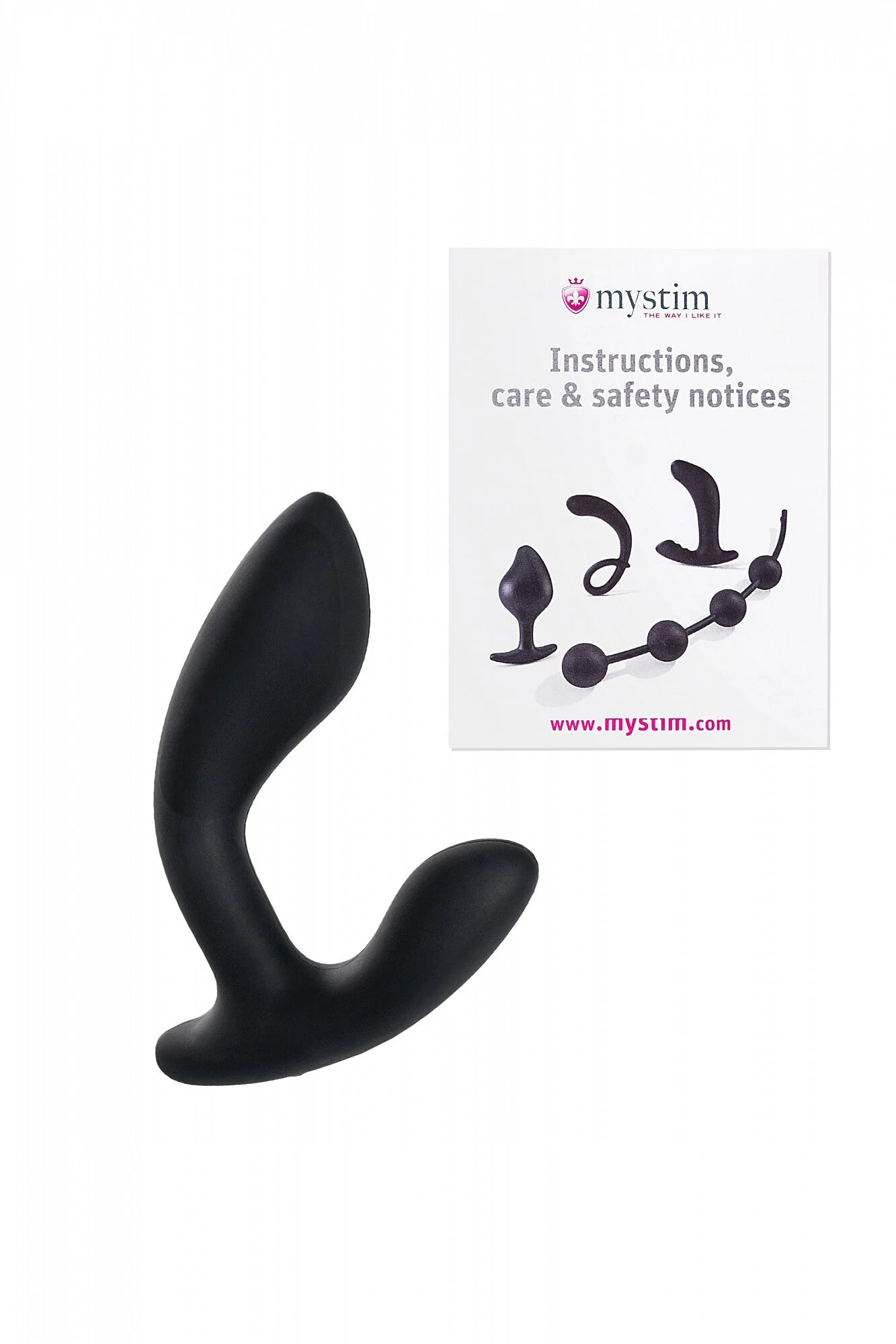 Электростимулятор простаты Mystim Flexing Flavio, силиконовый, гибкий, черный
