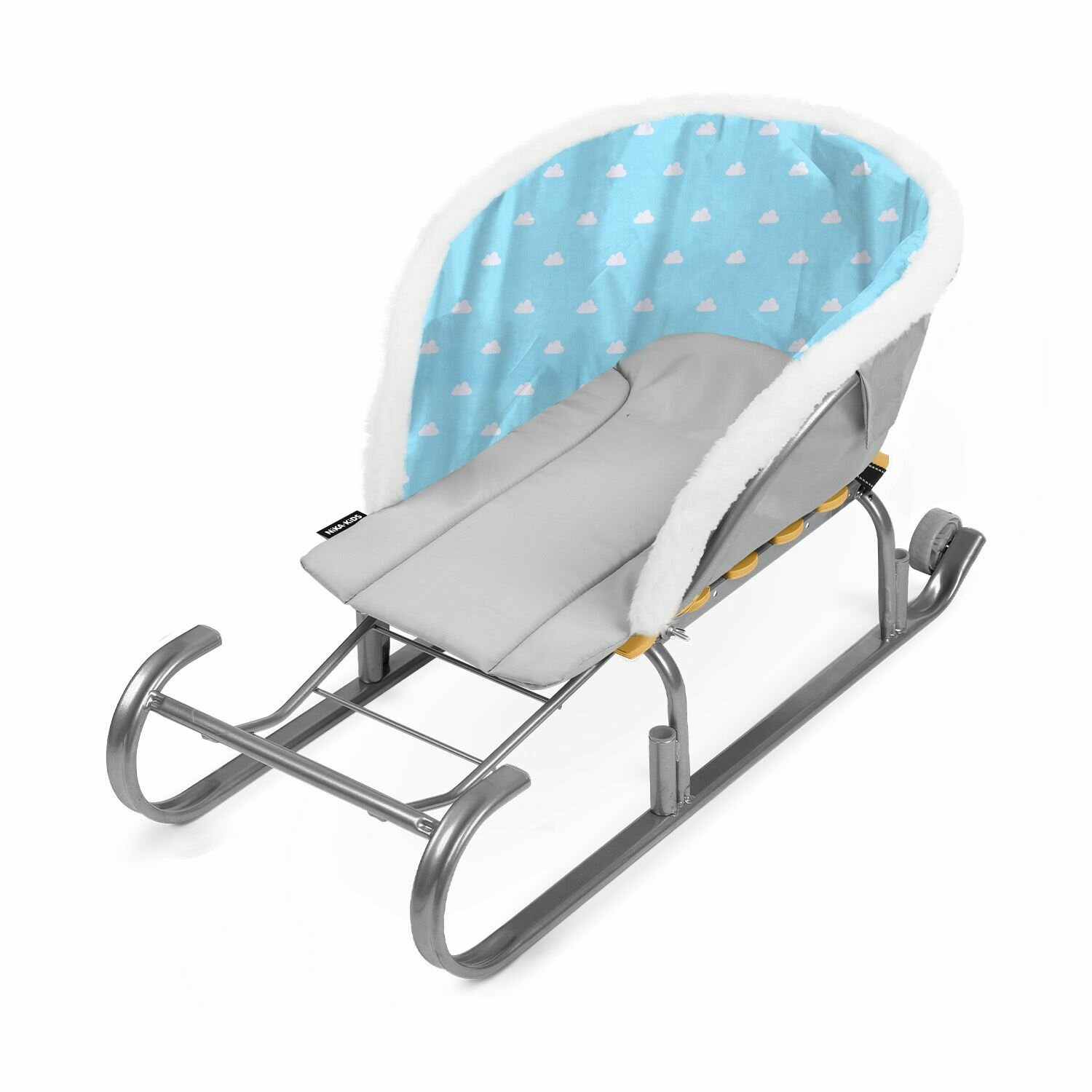 Сиденье-Матрац для санок универсальное, с облаками голубой, СС2-3/ОГ