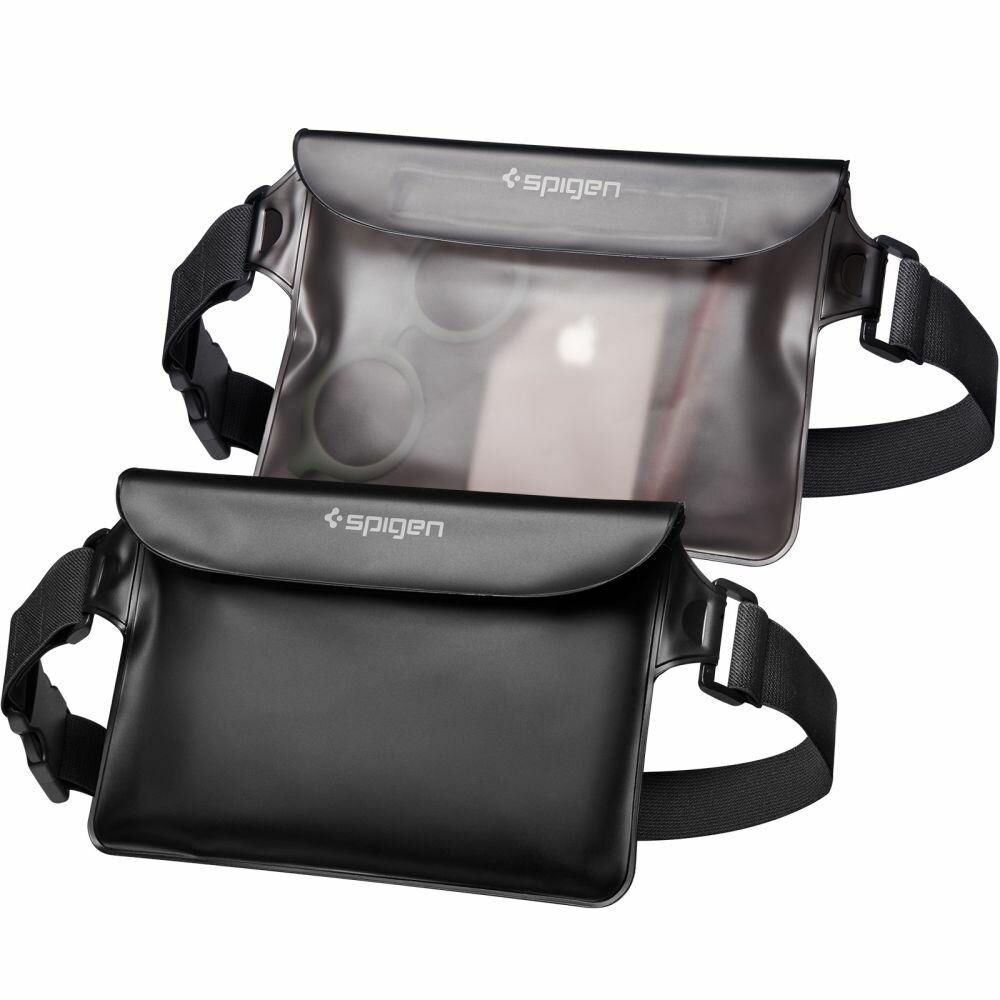 Гермосумка Spigen (AMP04531) Waterproof Waist Bag / Спиген Чехол Водонепроницаемый, Черный, 2 шт