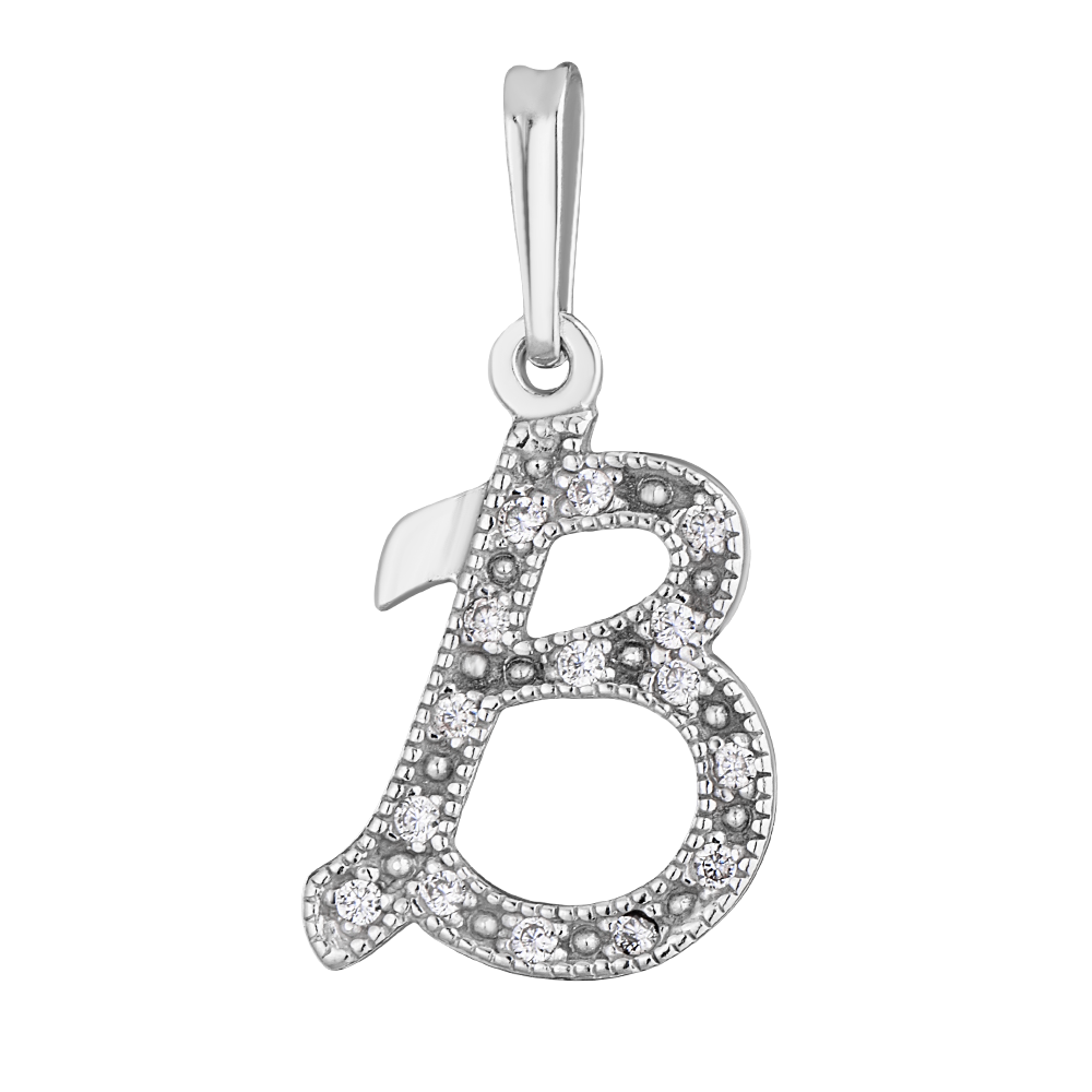 Подвеска, серебро, 925 проба, родирование, фианит