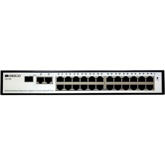 Коммутатор Origo OS1326 OS1326/A1A (L2) 24x100Мбит/с 1x1Гбит/с 1xКомбо(1000BASE-T/SFP) 1SFP настраиваемый