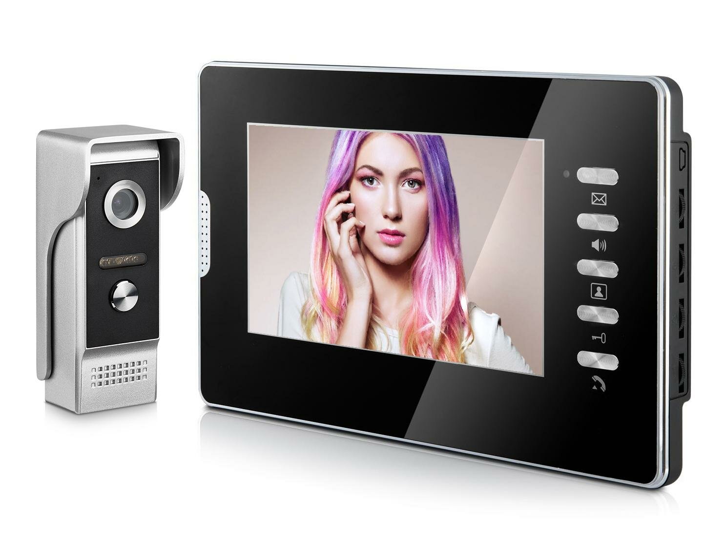 EP-7300 (Bl) (I30496N) проводной электронный HD домофон в помещение, видеодомофон для частного дома. Инфракрасная подсветка.