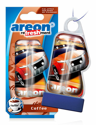 Ароматизатор на зеркало Areon Refreshment гелевый Coffee кофе