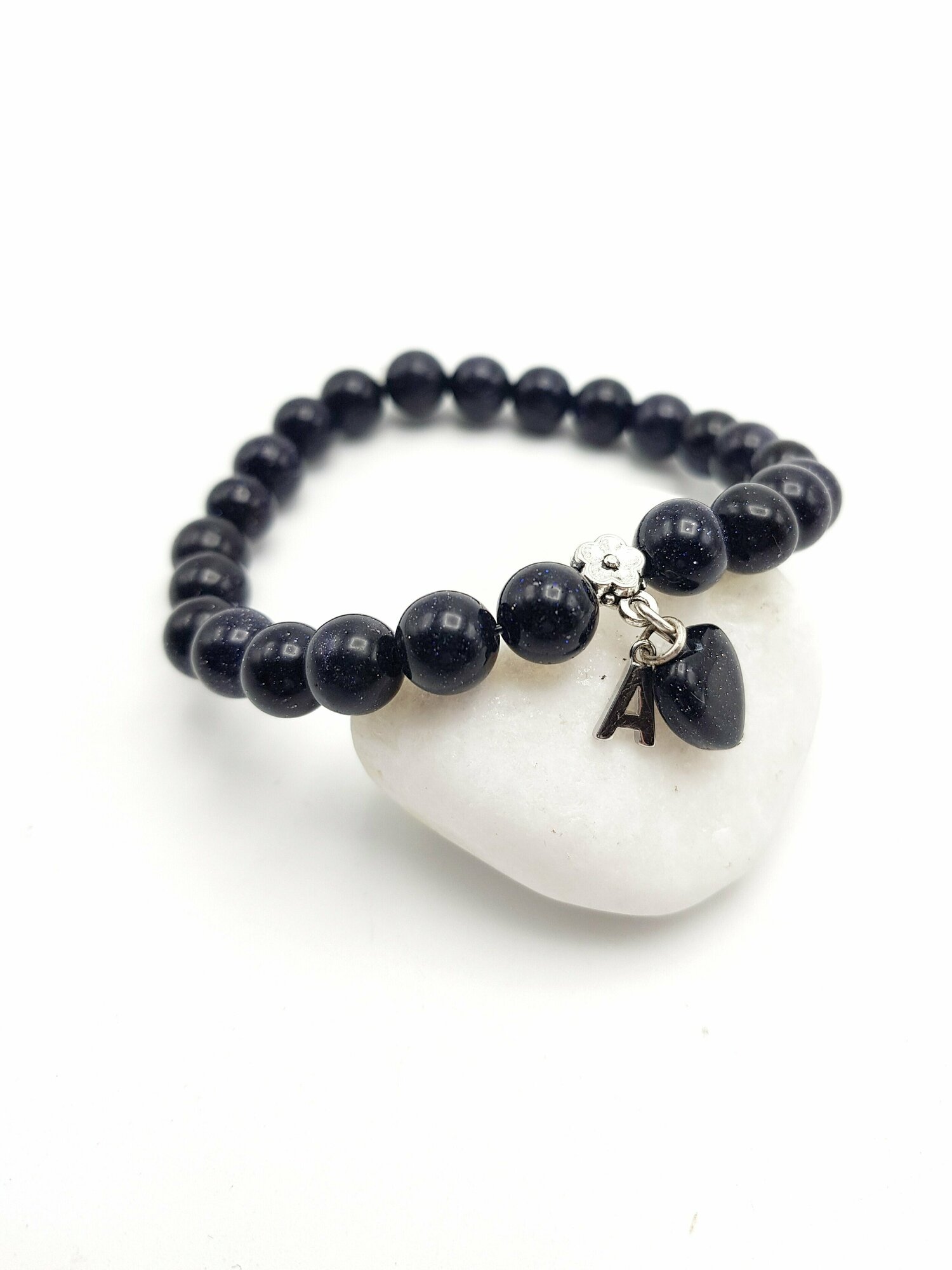 Браслет, авантюрин, искусственный камень