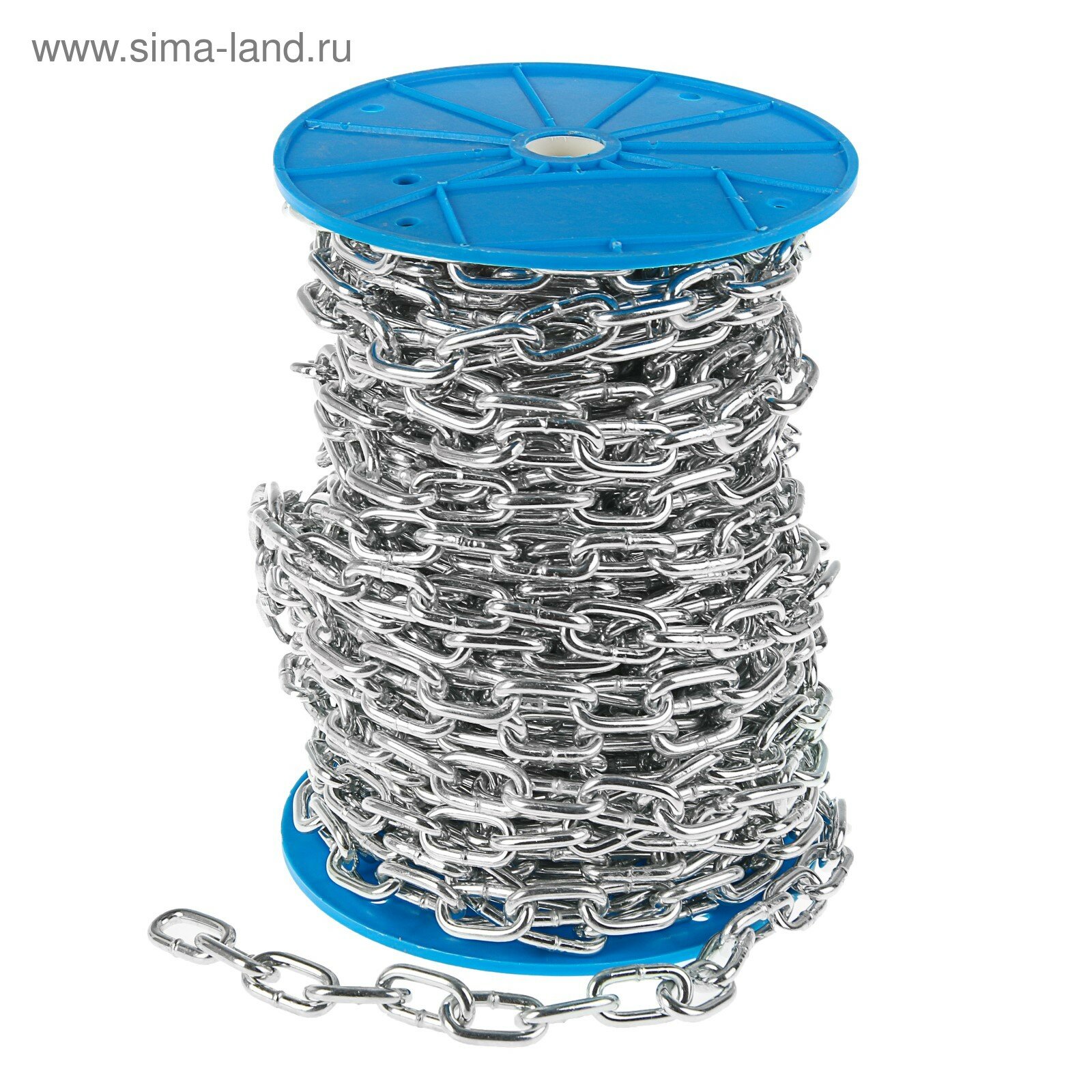 Цепь короткозвенная тундра krep, DIN766, диаметр 6 мм, сварная, оцинкованная, 30 м