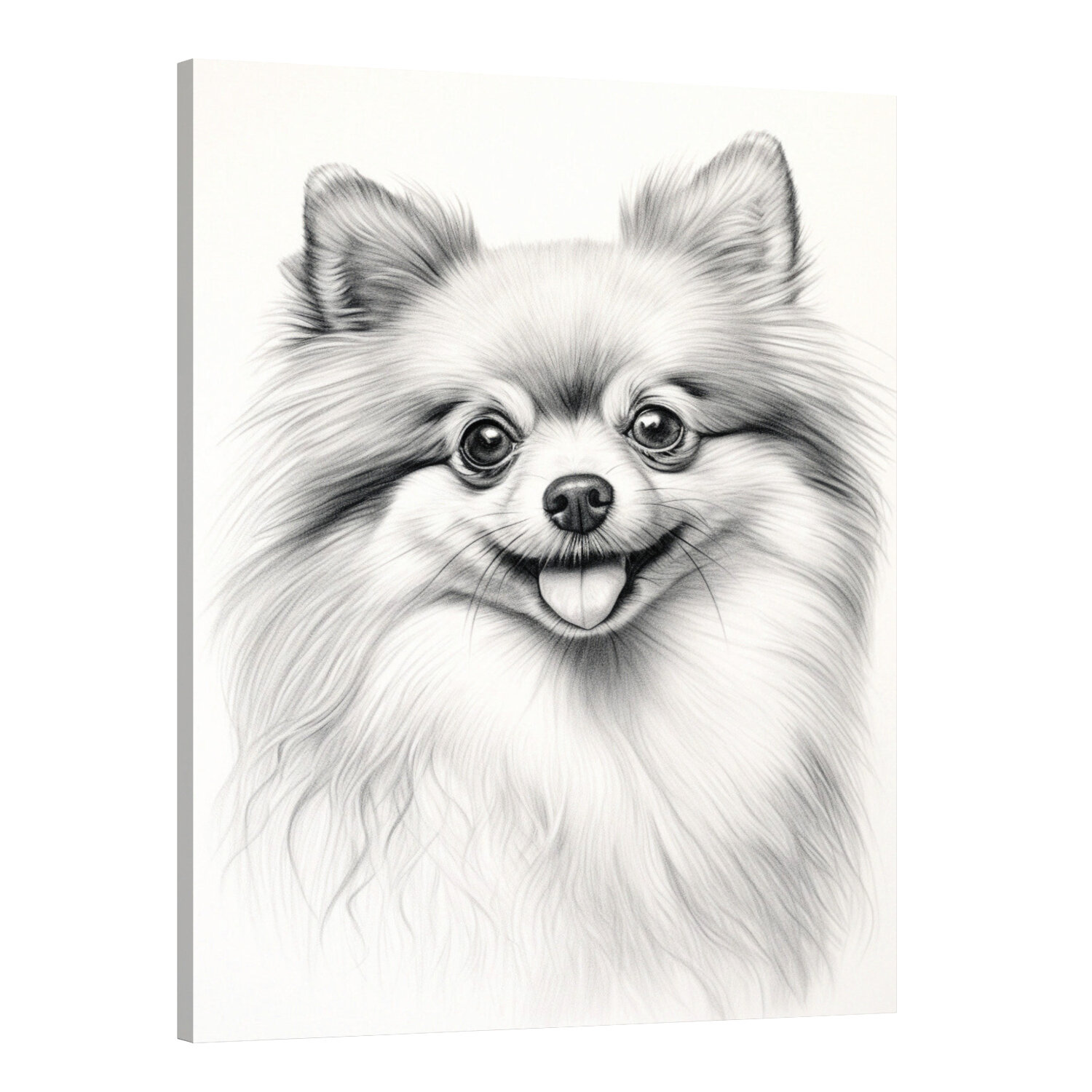 Интерьерная картина 50х70 "Шпиц: элегантность и изящество в одном образе"