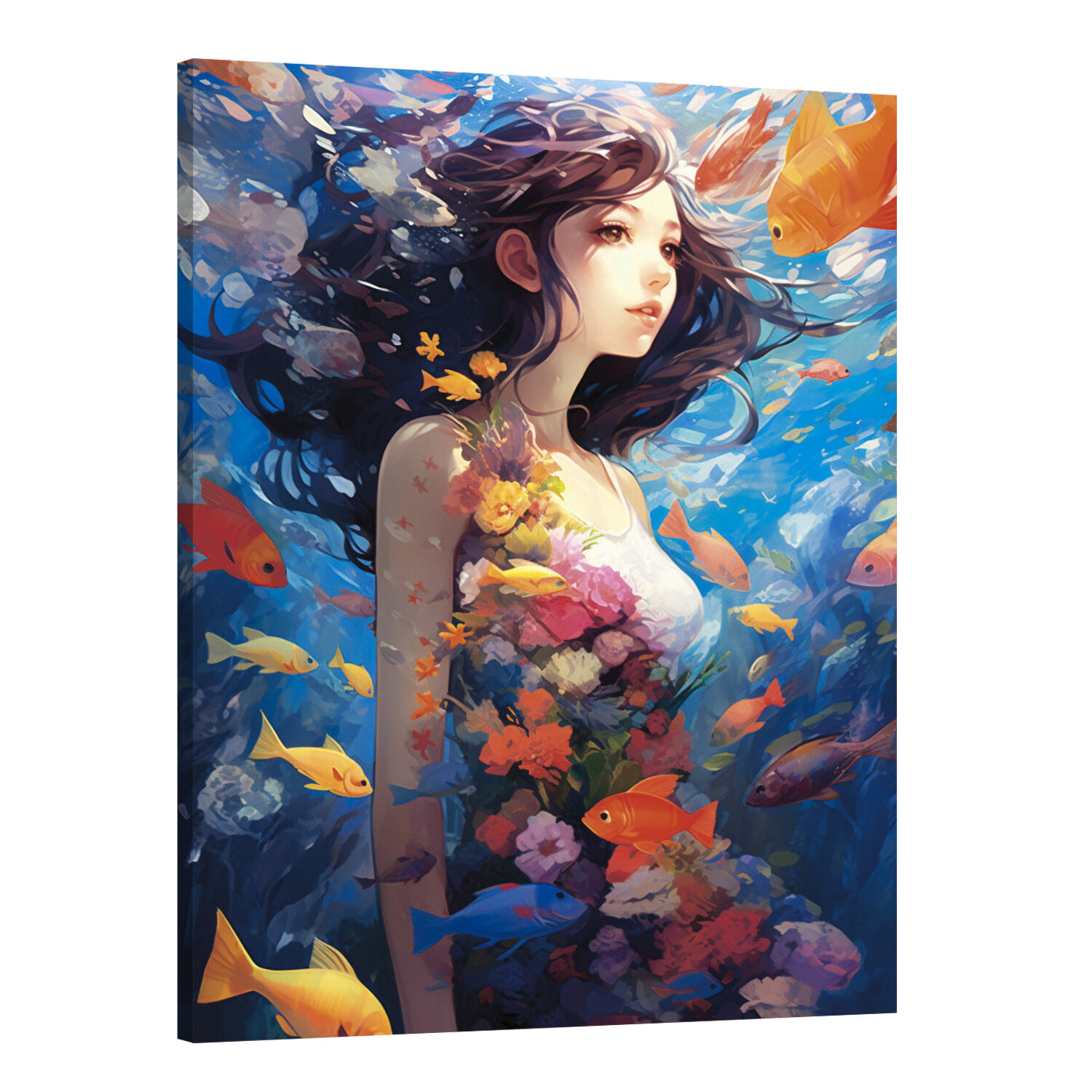 Интерьерная картина 50х70 "Девушка в море"