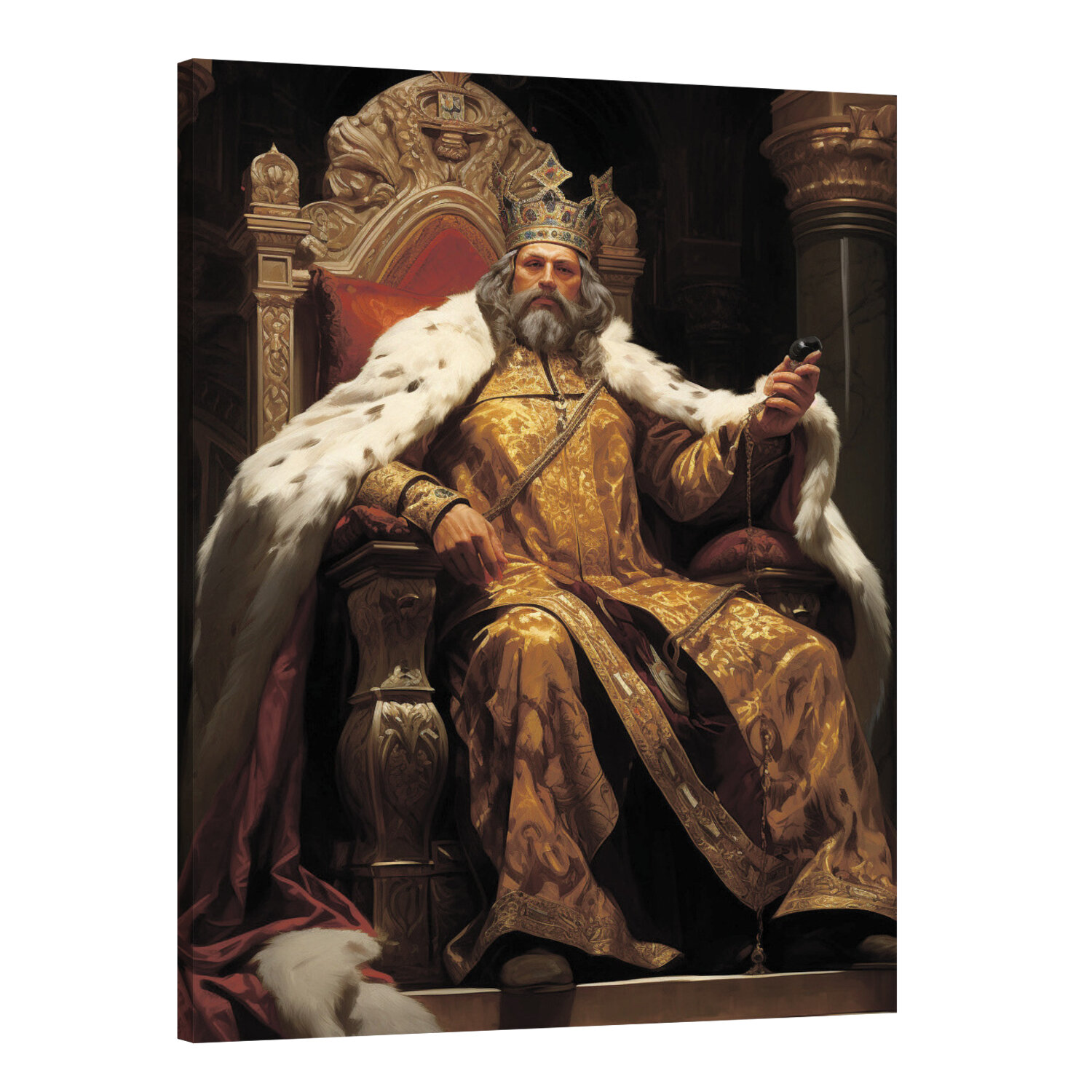 Интерьерная картина 50х70 "Король на троне"