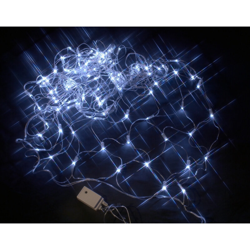LED-SNL-C-120-24V-W Гирлянда Сеть 1,83*1,22м, белые LED/прозрачн провод/контроллер/трансформатор 24V