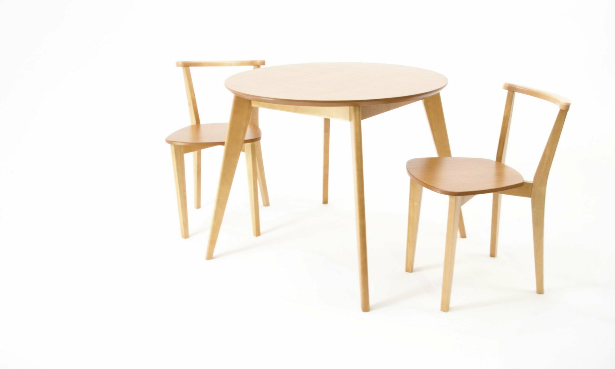 Стол ZiP-mebel Сканди К 100 со стульями Франк Натур Размеры: Высота 750мм Глубина 1000мм Ширина 1000мм