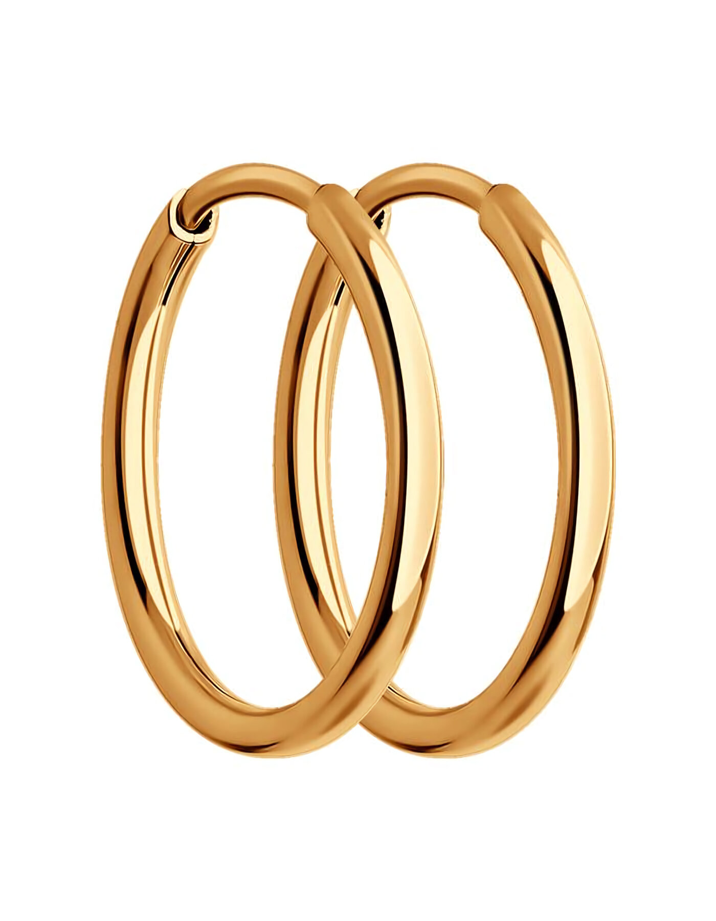 Серьги конго, красное золото, 585 проба