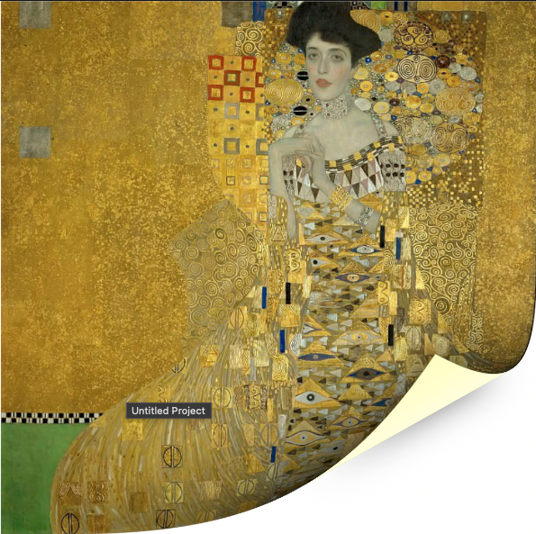 Картина для интерьера "Портрет Адель Блох-Бауэр", художник Климт, Густав, печать на холсте (45х45 см / без подрамника)