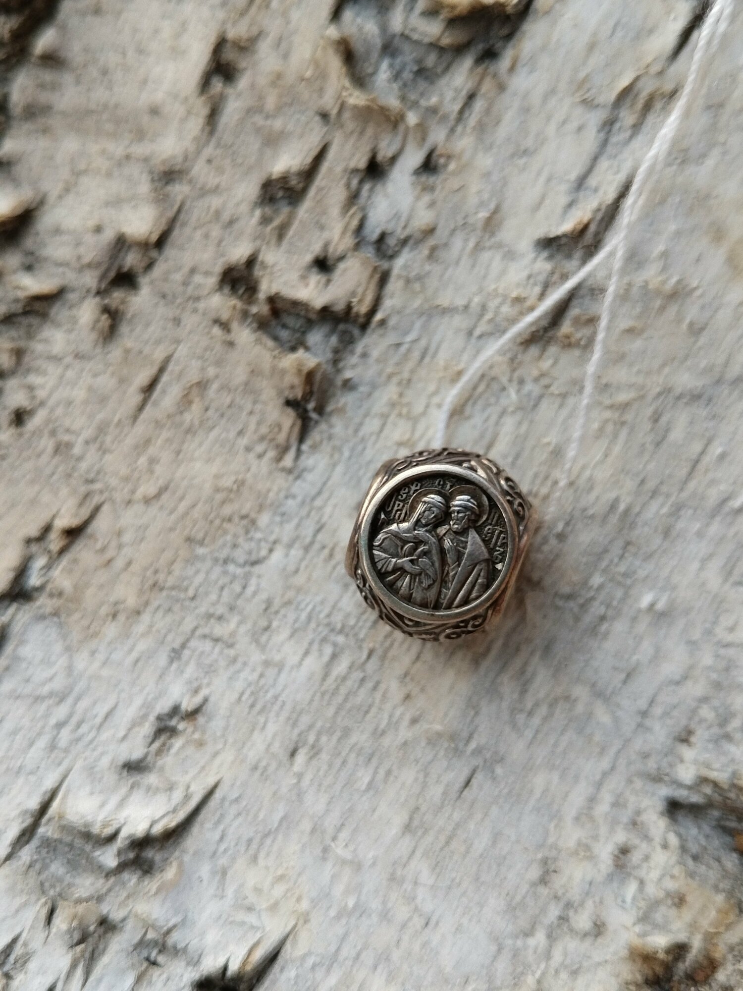 Подвеска на браслет Акимов, серебро, 925 проба, чернение