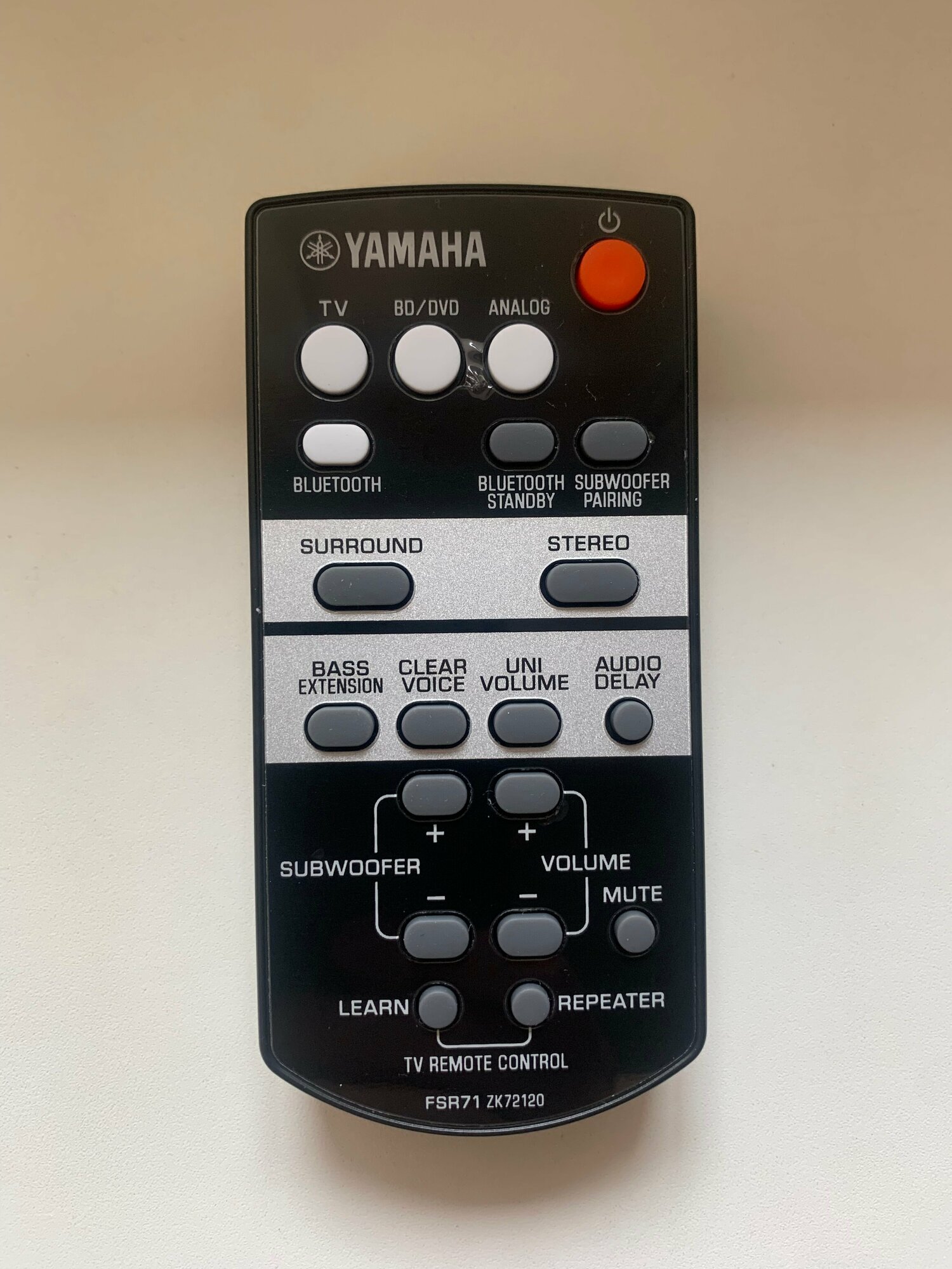 Пульт ДУ Yamaha FSR71 ZK72120, оригинальный, для широкого спектра устройств, черный