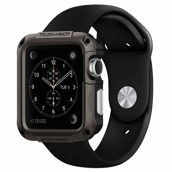 Чехол Tough Armor Apple Watch 44 mm темно-серый — для умных часов и браслетов