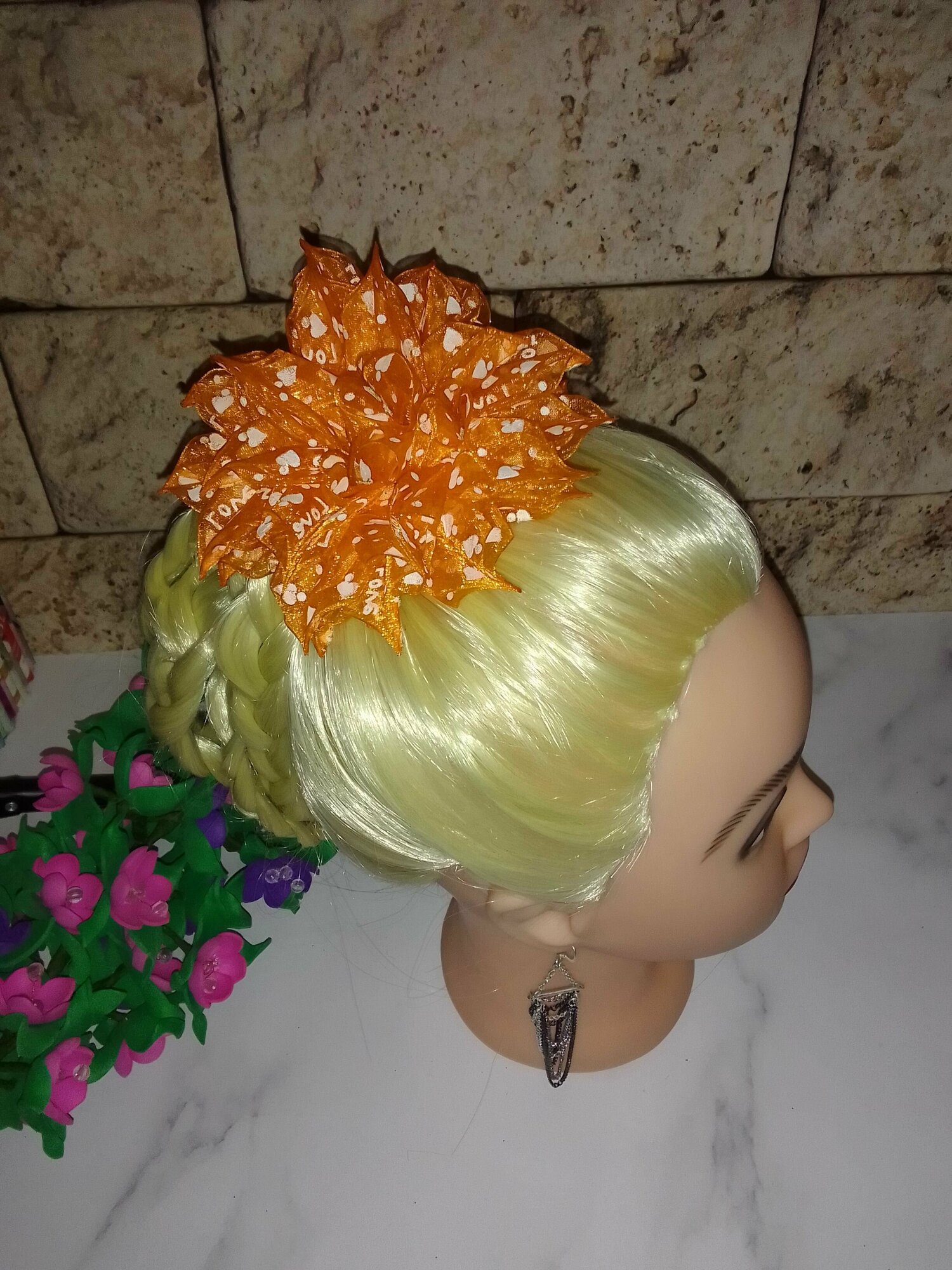 Резиночки для волос Пушистые звёздочки из органзы