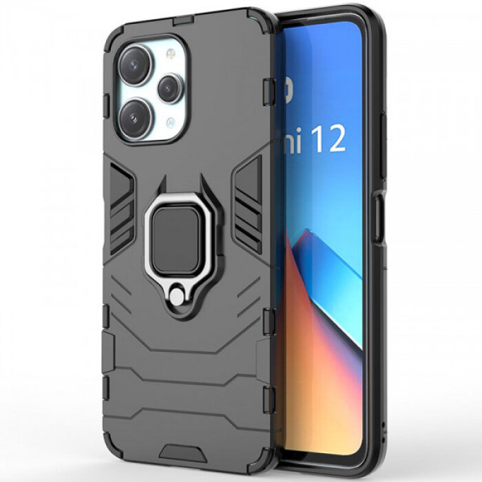 Transformer Ring Противоударный чехол под магнитный держатель для Xiaomi Redmi 12 / Note 12R 5G / Poco M6 Pro 5G