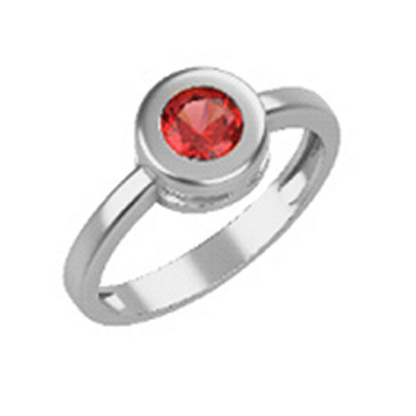 Кольцо тонкое, широкое JEWELIN, серебро, 925 проба, родирование, фианит