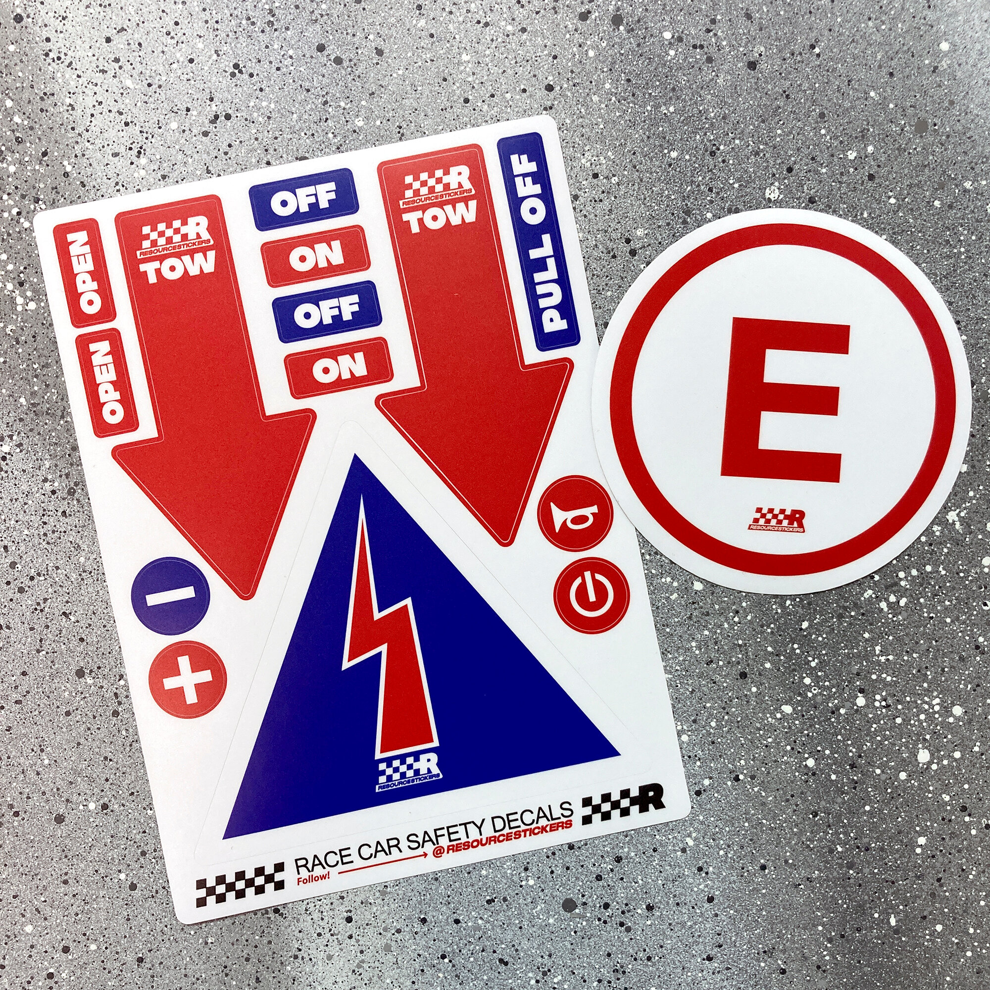 Race car Safety набор стикеров условных обозначений