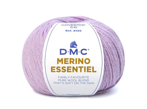 Пряжа "DMC" 8130 Merino Essentiel 50% мериносовая шерсть, 50% акрил 100 г 250 м 860 св. сиреневый