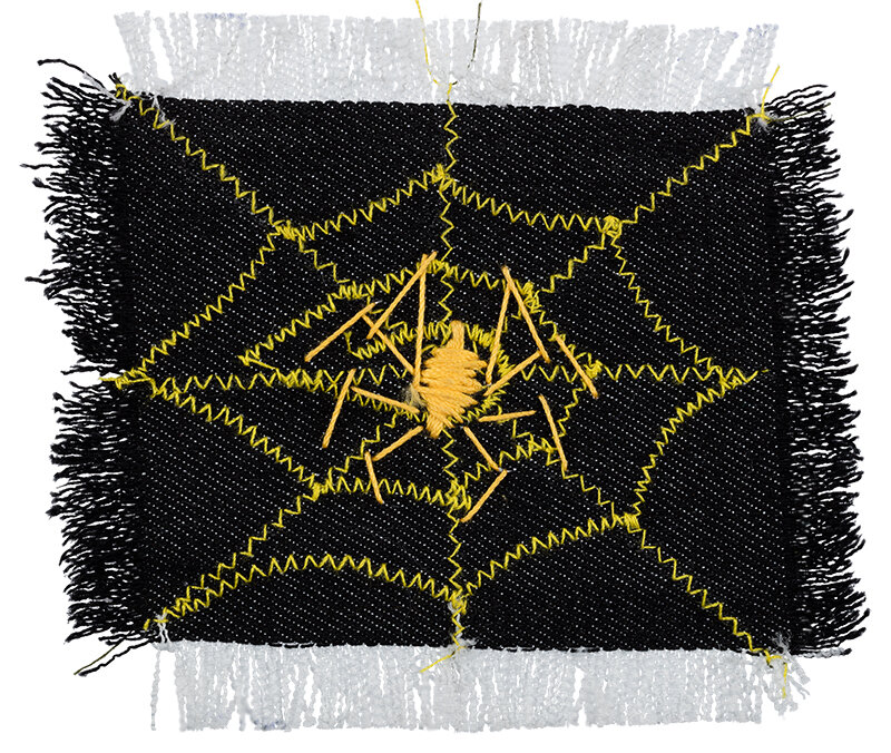 BLITZ термоаппликация квадрат 9x9 см для джинсов К1/3 с пауком декоративная аппликация