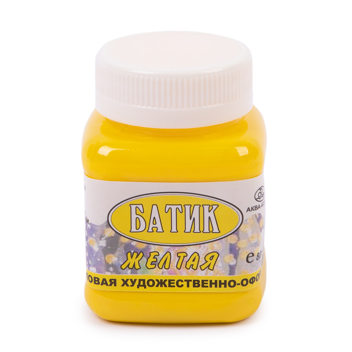Аква-колор краска для росписи по ткани в стиле батик 80 мл К3313-VU44 жёлтая водорастворимая