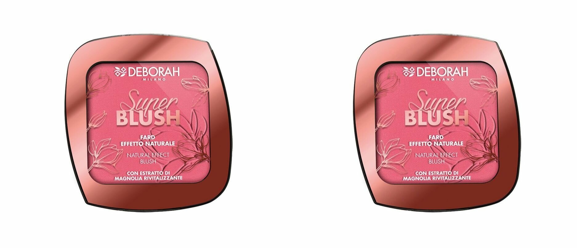 Deborah Milano Румяна Super blush тон 01 Роза, 9 г, 2 шт