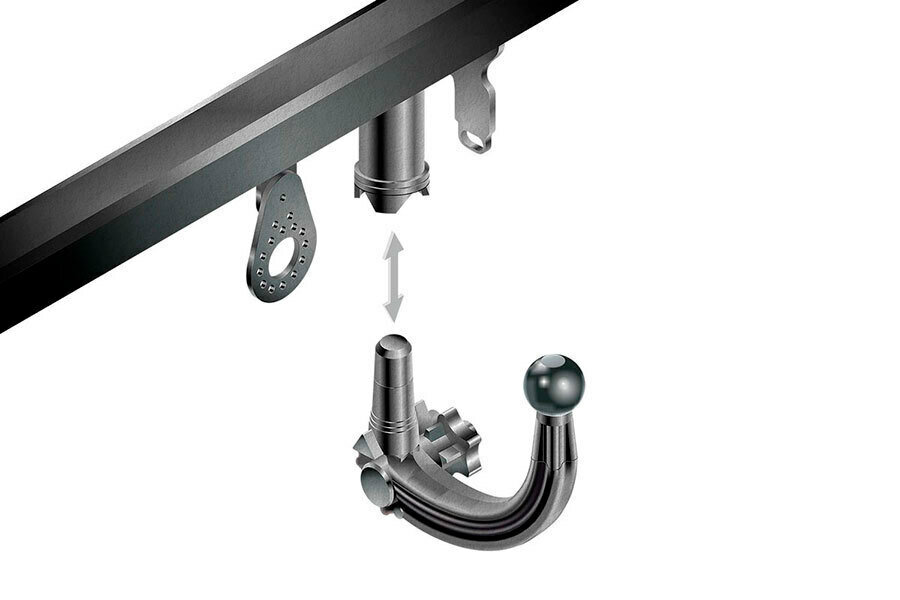 Фаркоп Steinhof T-184 для Citroen Spacetourer 2016-, Peugeot Traveller 2016-, Jumpy 2016-, Expert 2016-, Proace 2016-, Proace Verso 2016-, Zafira LIfe 2019-, Vivaro 2019-(паспорт и сертификат в комплекте)(без электрики)