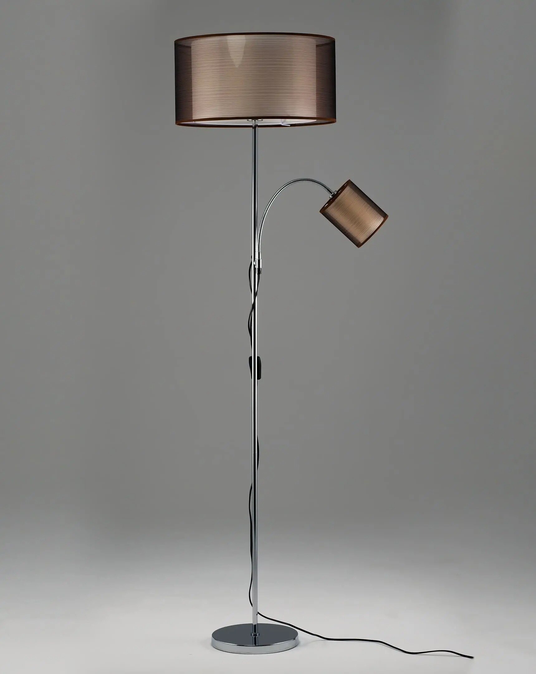 Торшер Moderli V10625-2F Room коричневый/хром Размеры: Высота 1720мм Глубина 450мм Ширина 450мм