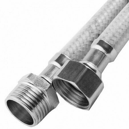 Гибкая подводка Tucai в полимерной оплетке повышенной проходимости DN13 500 мм, 1/2"-1/2" гайка-штуцер (201055)